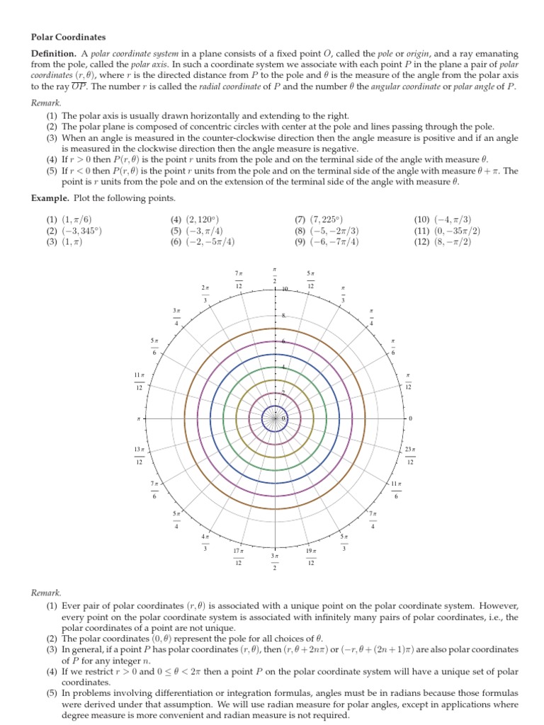 Polar System | PDF | Coordinate System | Line (Geometry)