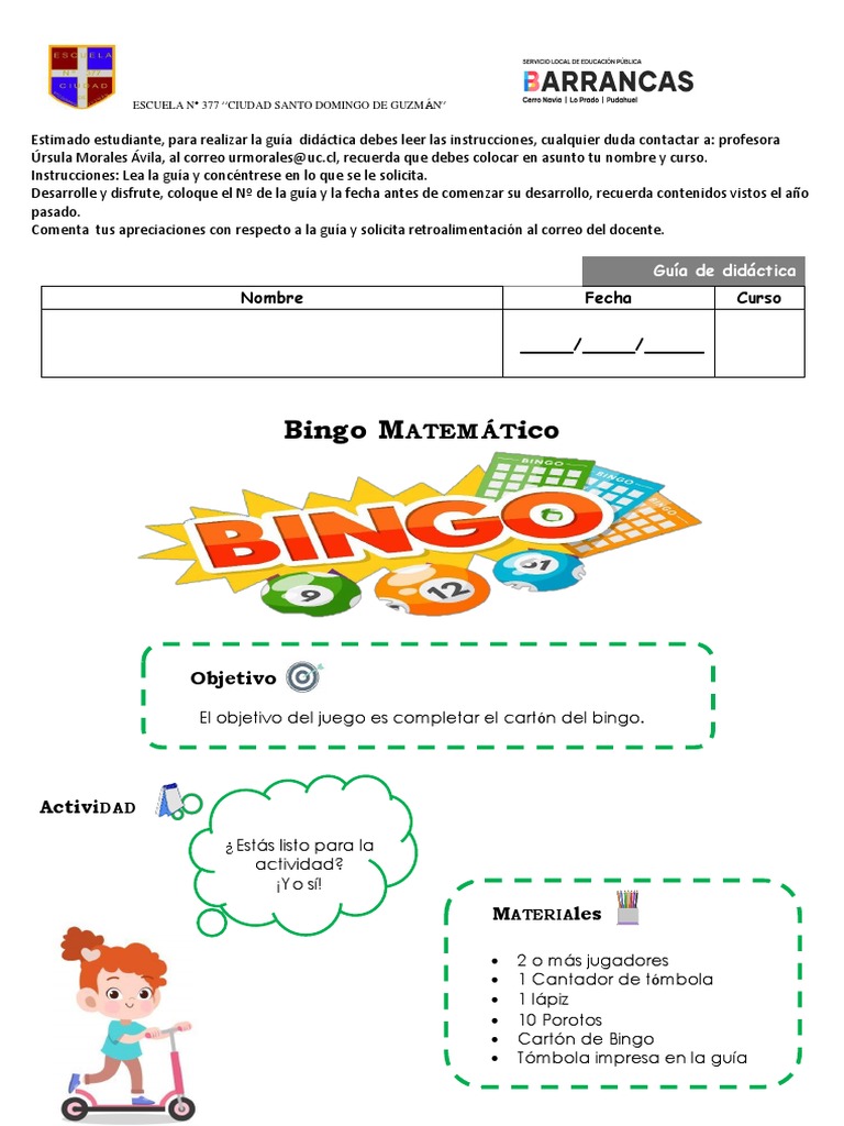 5 Basico-Mate-Actividad-Didactica-Bingo PDF | PDF | Ocio | Juegos y lotería