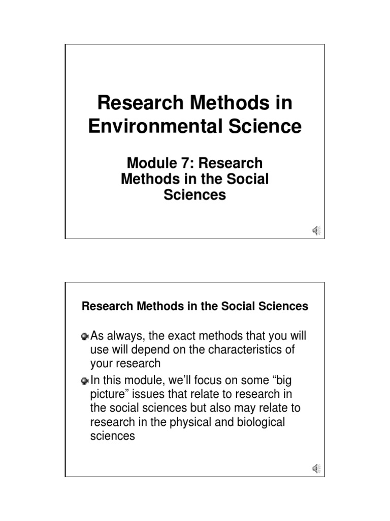 Research Methods in Environmental Science | PDF | Sampling (Statistics ...