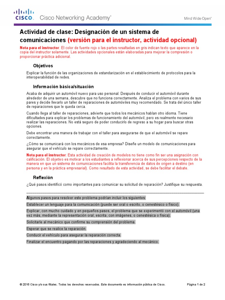 3.0.1.2 Class Activity - Designing A Communications System - ILM | PDF ...