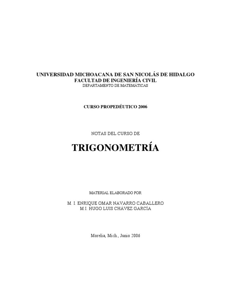 Trigonomtria PDF | PDF | Trigonometría | Vector Euclidiano