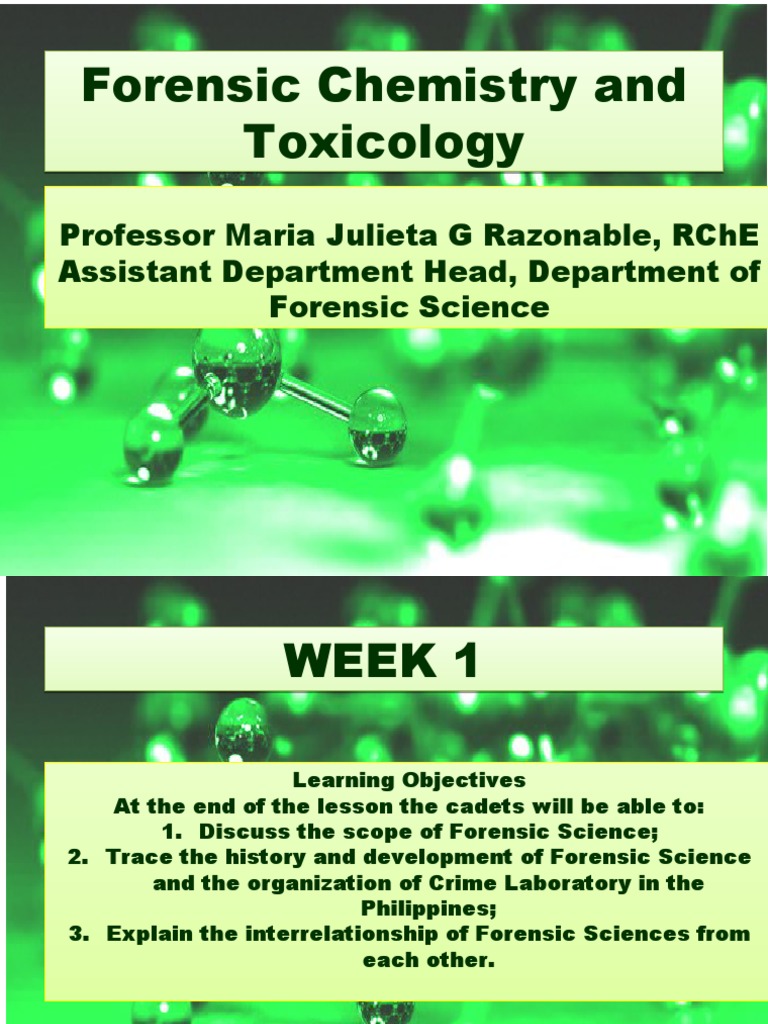 Week 1and Week 2 Powerpoint SLP Forensic Chemistry | Download Free PDF ...