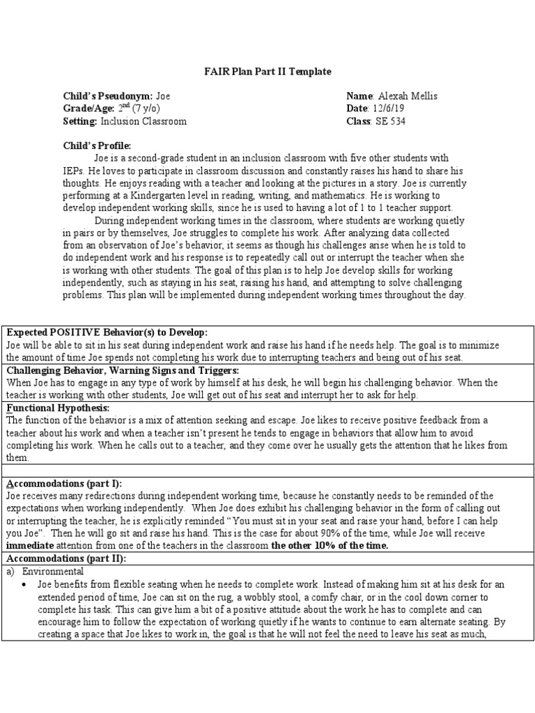 Fair Plan Part II | PDF | Motivation | Motivational