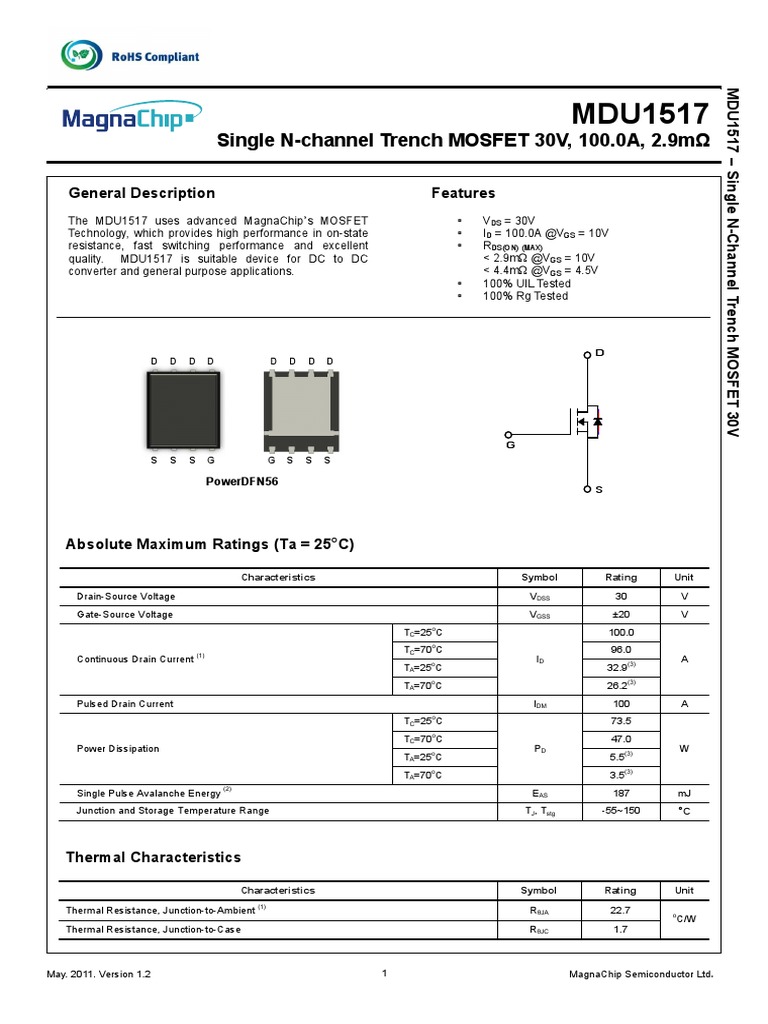MOSFET Specs for Engineers | PDF | Field Effect Transistor | Mosfet
