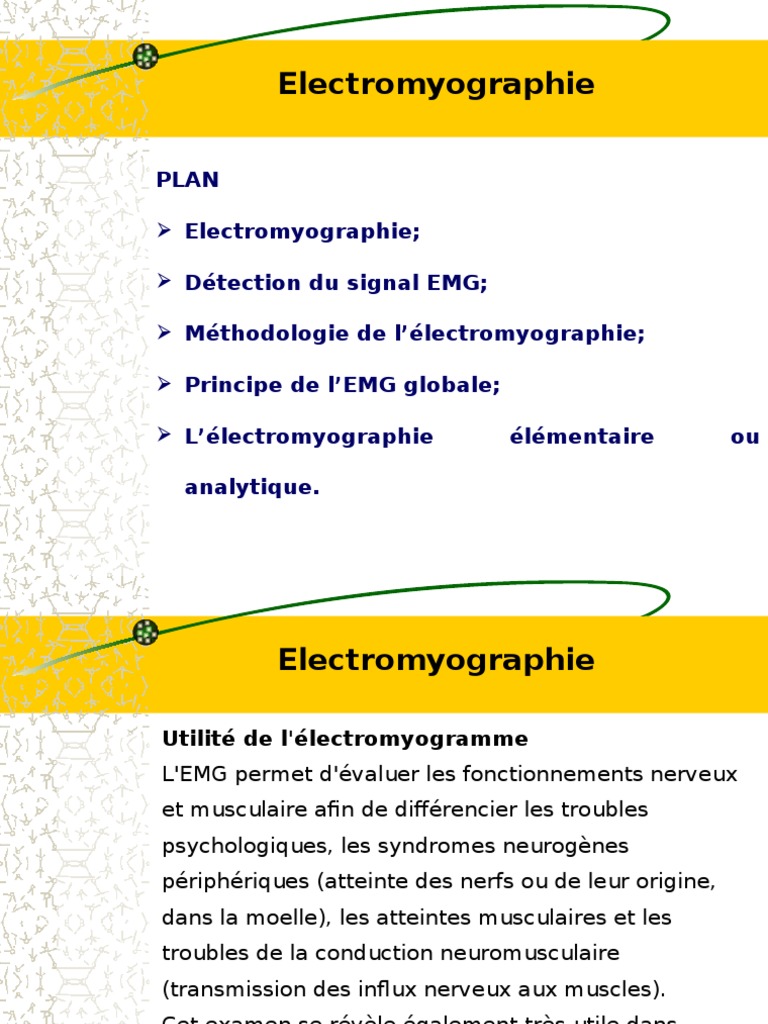 Guide Complet sur l'Électromyographie | PDF | Électromyogramme | Muscle