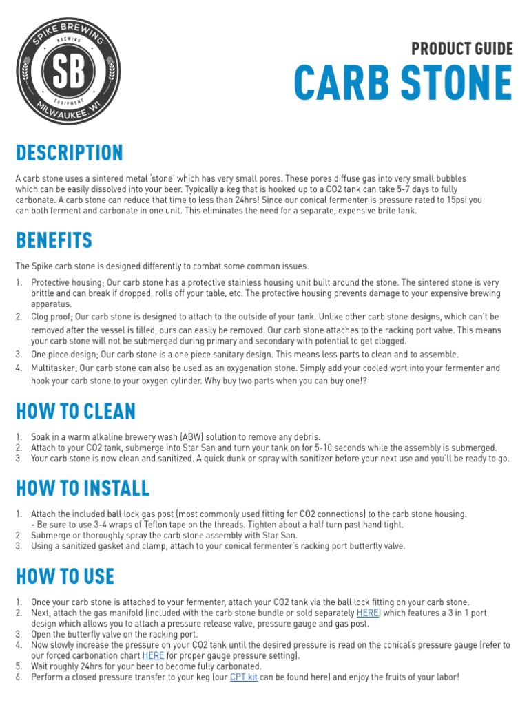 Carb Stone Product Guide FINAL 1.18.18 | PDF | Beer | Brewing