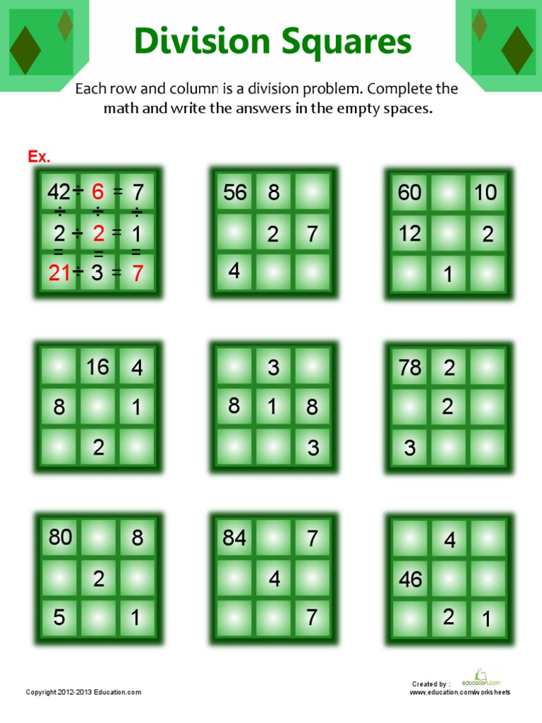 Math and Write The Answers in The Empty Spaces.: Created by | PDF