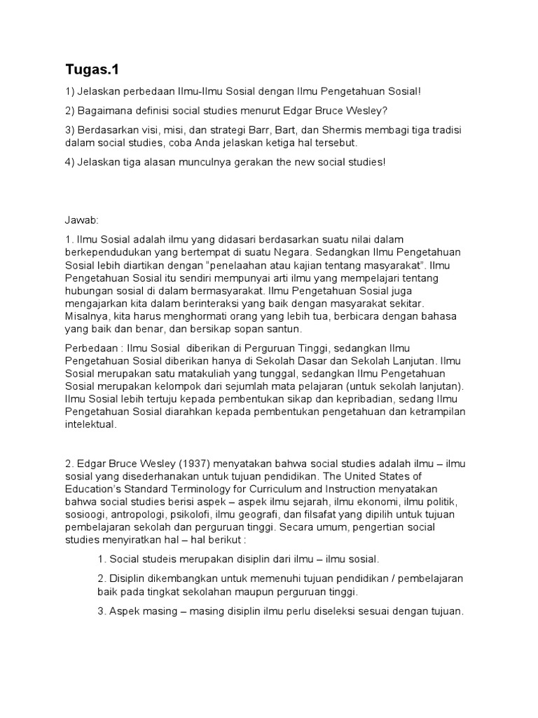 TT1 Materi Dan Pembelajaran IPS SD | PDF