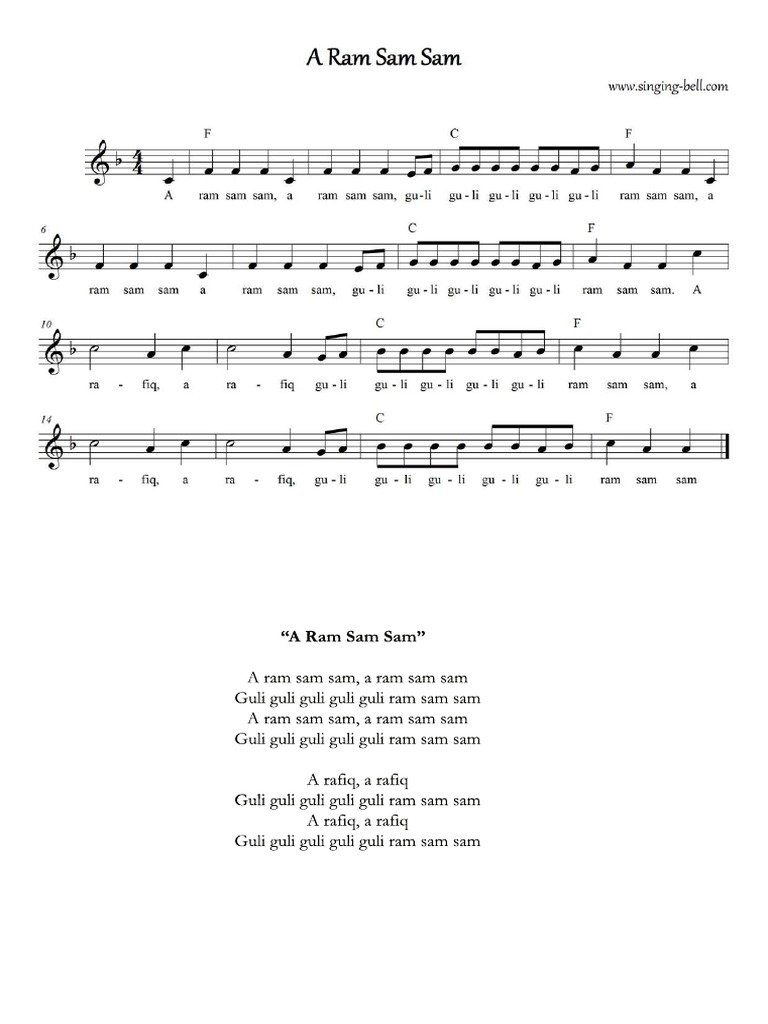 A Ram Sam Sam - Singing Bell - Compressed | PDF