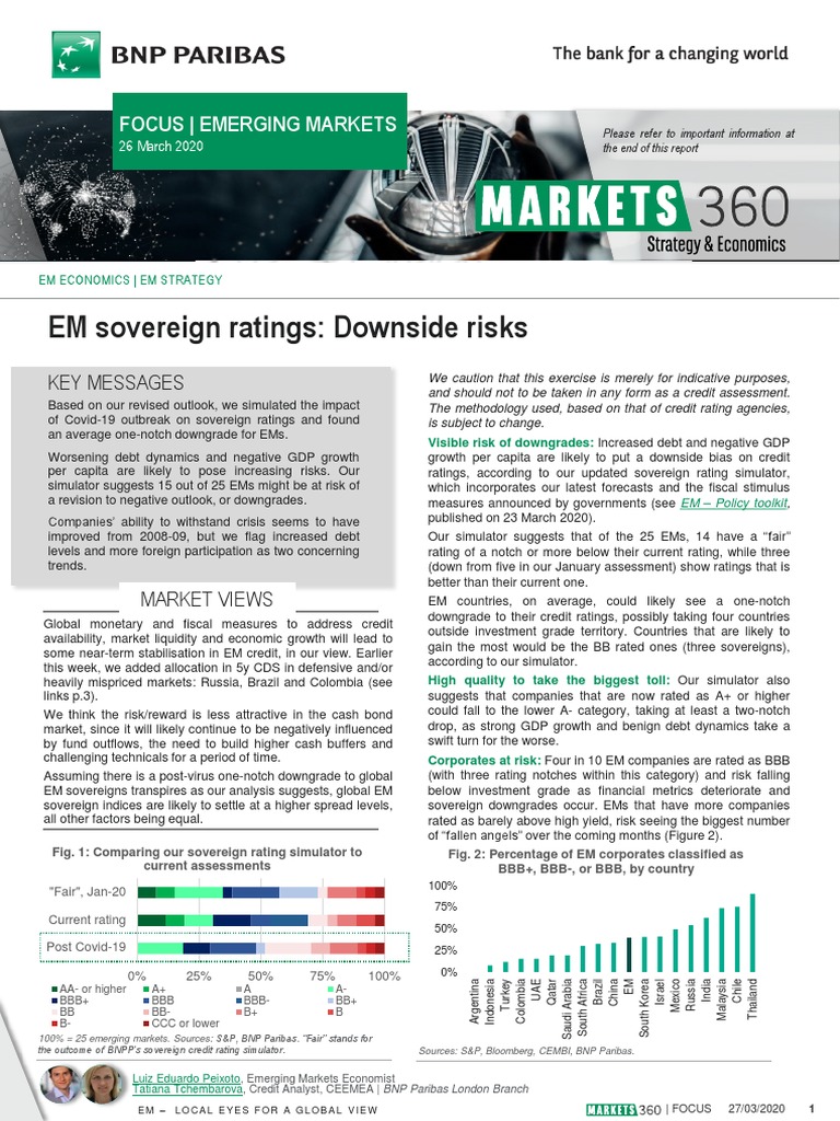 EM Sovereign Ratings: Downside Risks: Focus - Emerging Markets | PDF ...