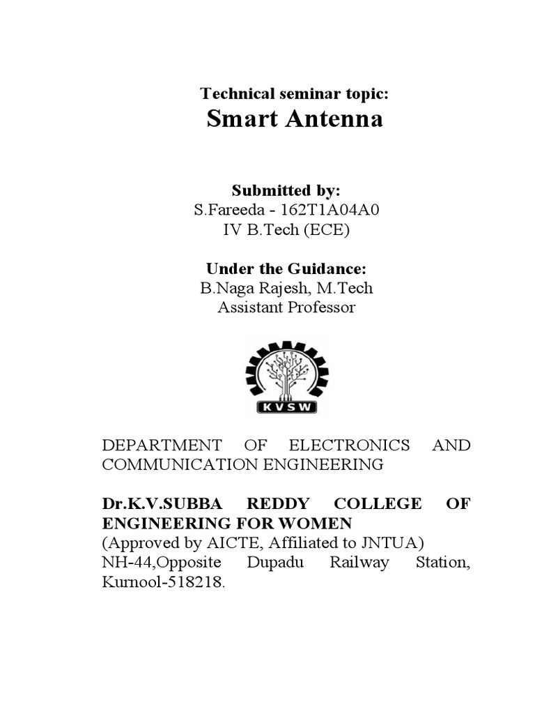 Edited Final copy-Smart-Antenna | Descargar gratis PDF | Antenna (Radio) | Radio