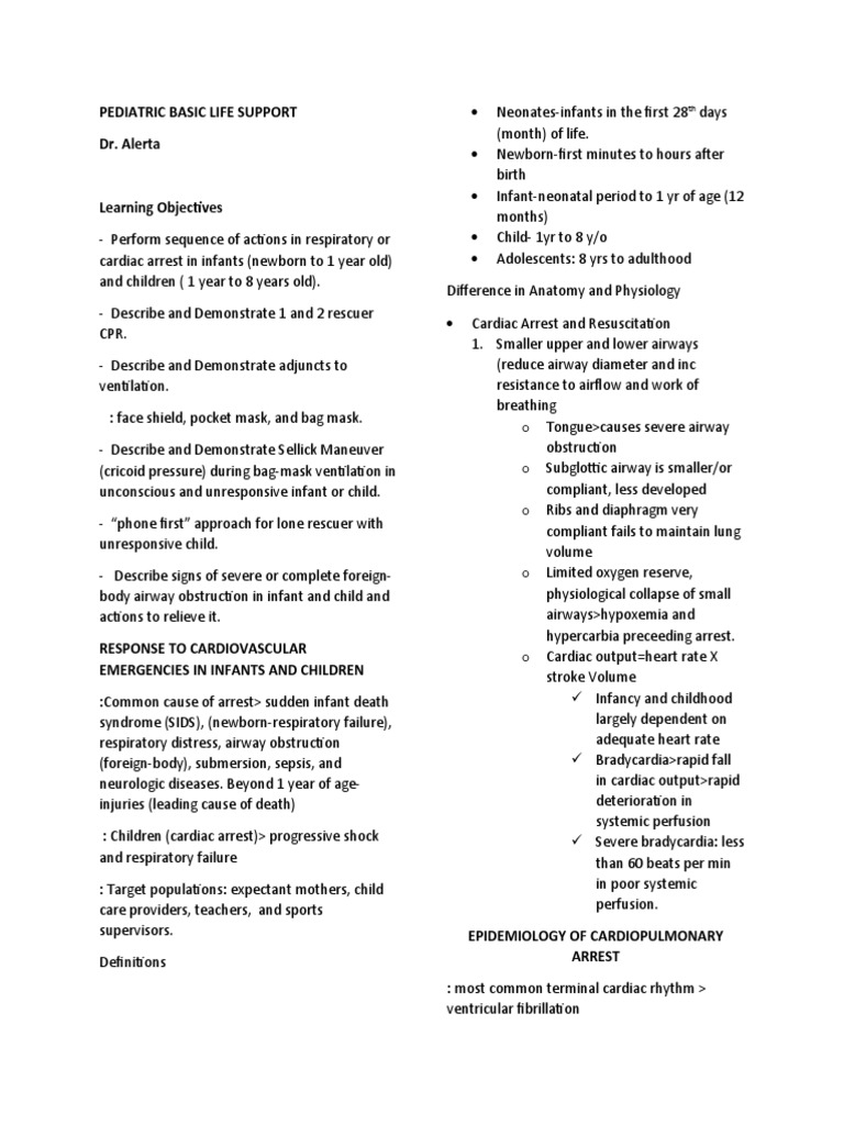 Pediatric Basic Life Support: A Comprehensive Guide to Responding to ...