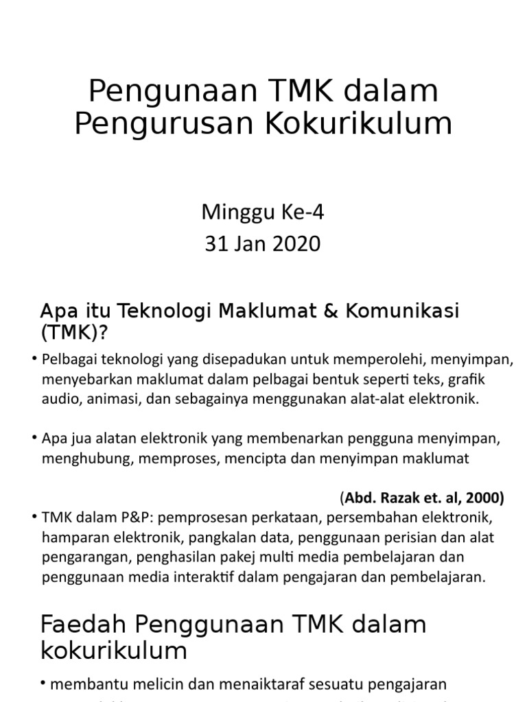 Manfaat TMK dalam Kokurikulum Pendidikan | PDF | Bisnis | Seni