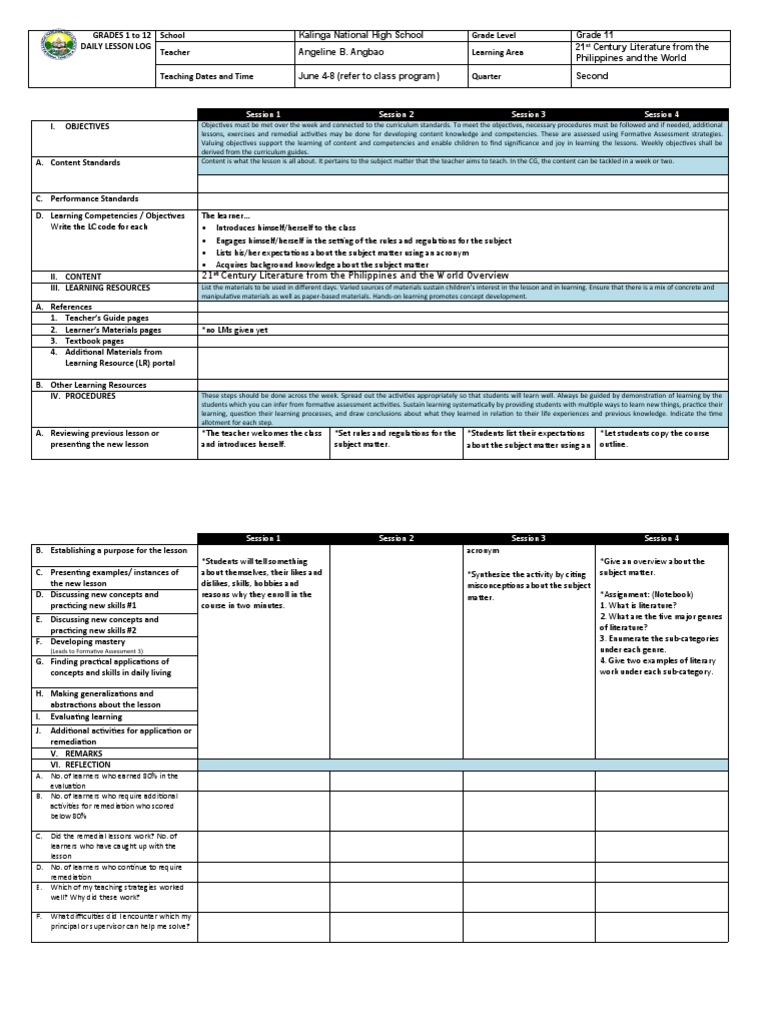 Session 1 Session 2 Session 3 Session 4 | PDF | Teachers | Learning