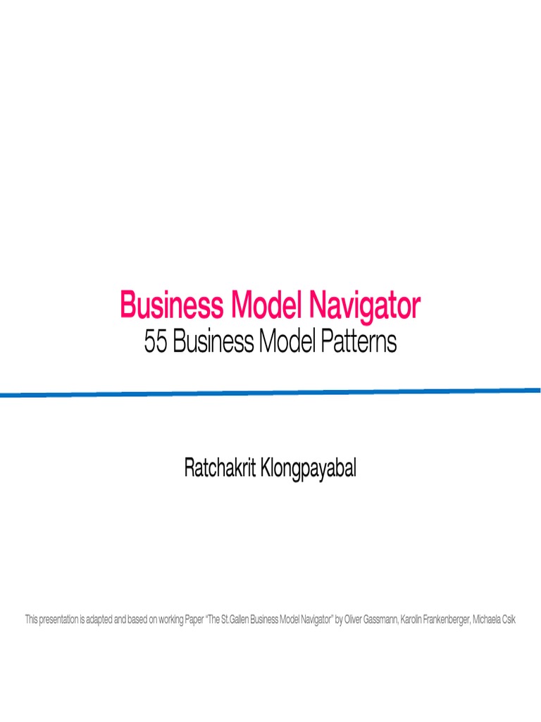 Business Model Navigator | PDF | Franchising | Business Model