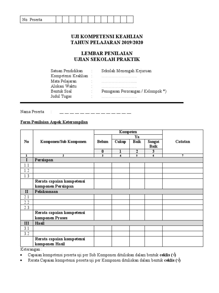 Rubrik Penilaian Ujian Praktik | PDF