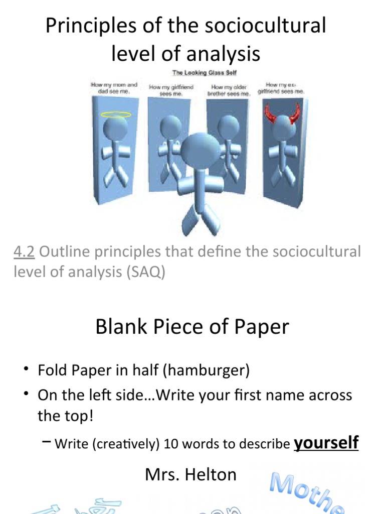 Principles of The Sociocultural Level of Analysis | PDF | Sociological ...