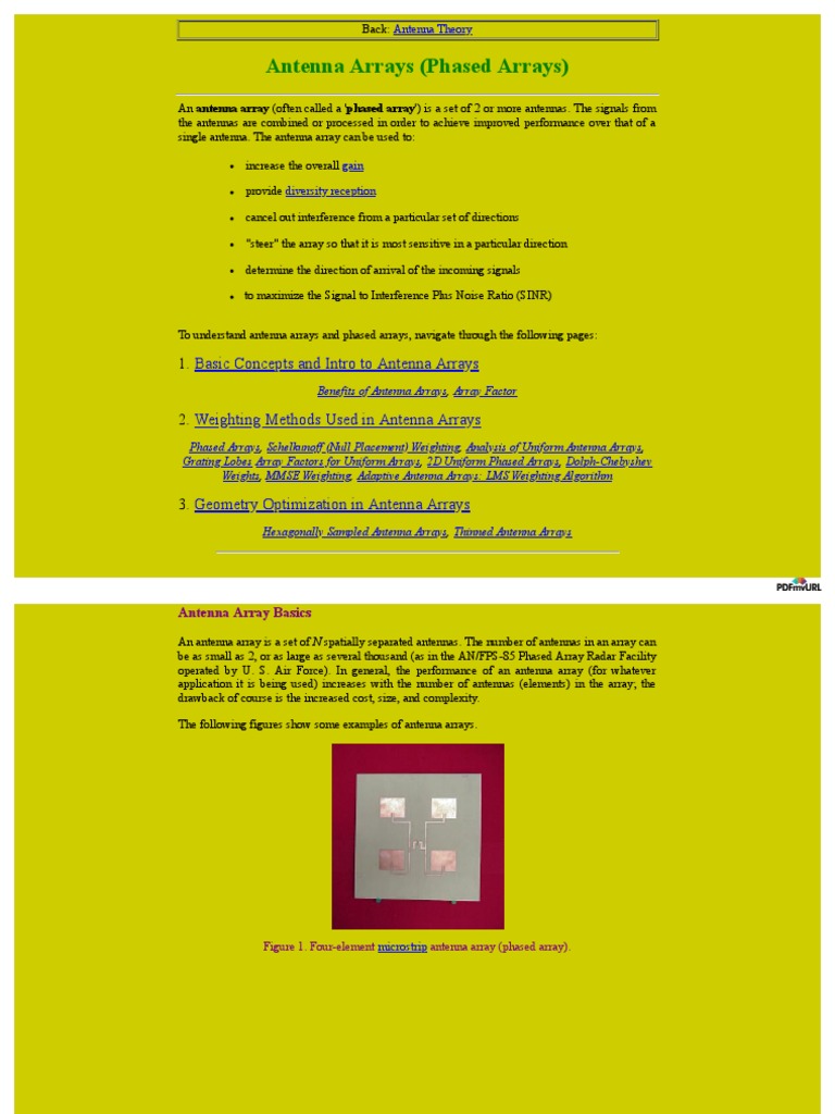 WWW Antenna-Theory Com Arrays Main PHP | PDF | Antenna (Radio) | Waves
