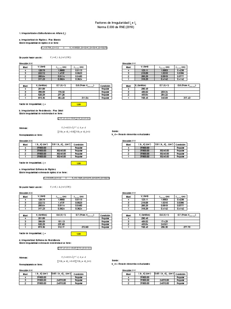 Irregularidad Estructural | PDF | Rigidez | Cantidades fisicas
