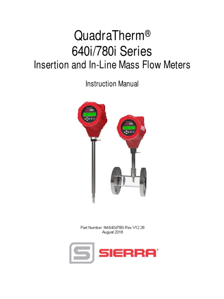 Sierra 640i and 780I Manual | PDF | Flow Measurement | Electrical Wiring