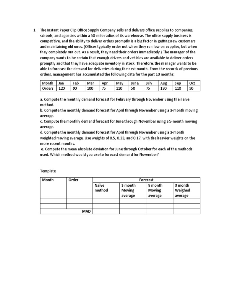 Numericals - Forecasting | PDF | Forecasting | Mean Squared Error