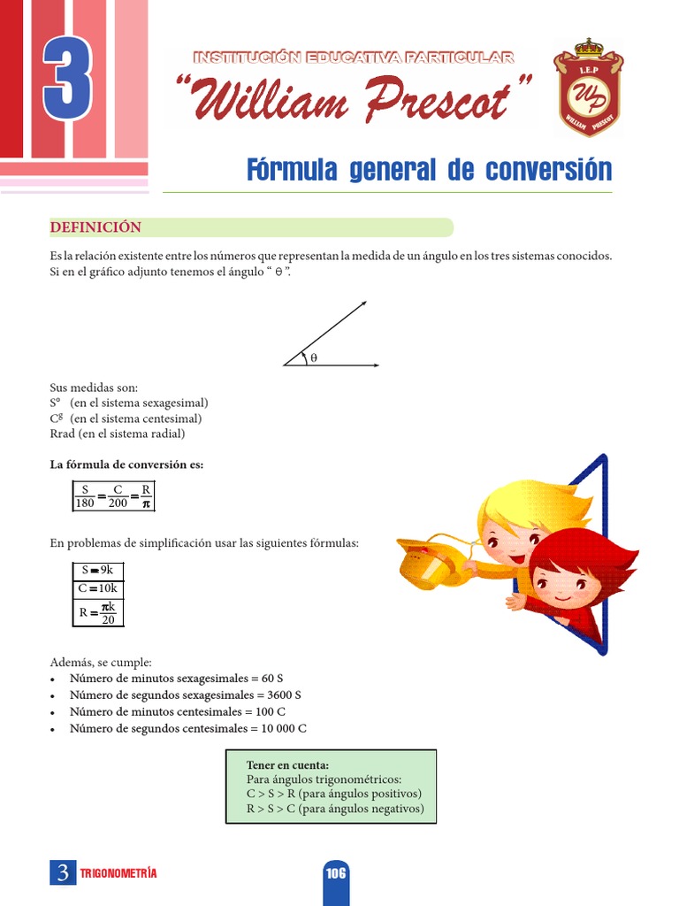 T - 4°año - S3 - Formula General de Conversión | PDF | Trigonometría ...