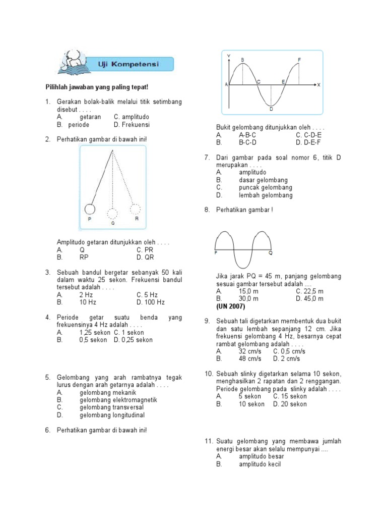 Materi Latihan Soal Getaran Dan Gelombang | PDF