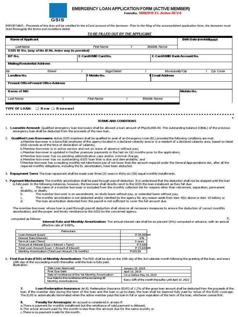 20200403-Forms-EML Active Fillable | PDF | Loans | Amortization (Business)
