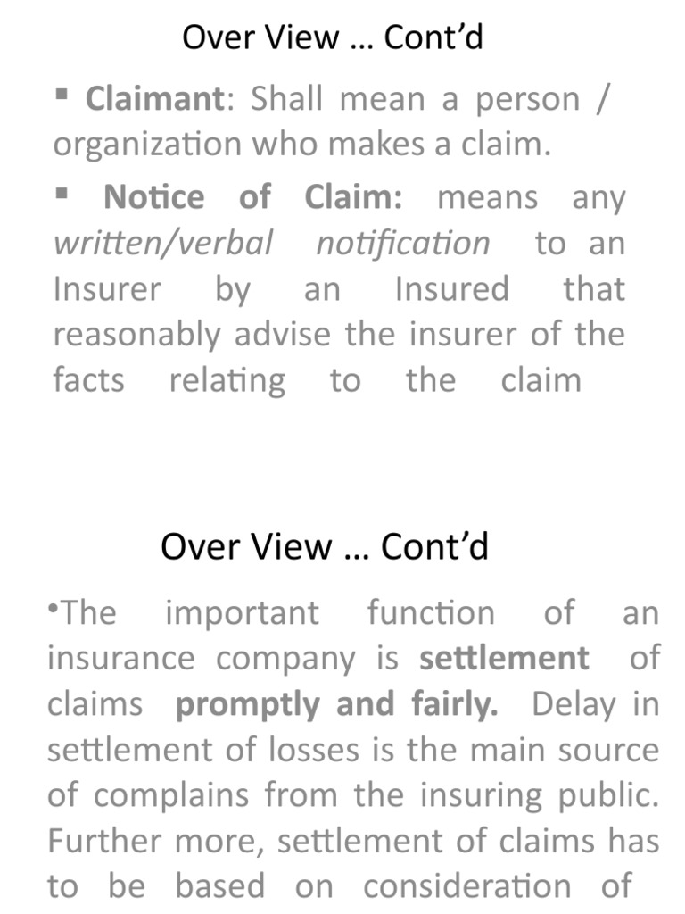 Insurance Claim Handling Process Overview | PDF | Insurance | Ships