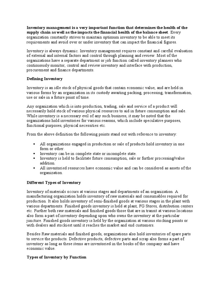 Inventory Pdf Inventory Demand