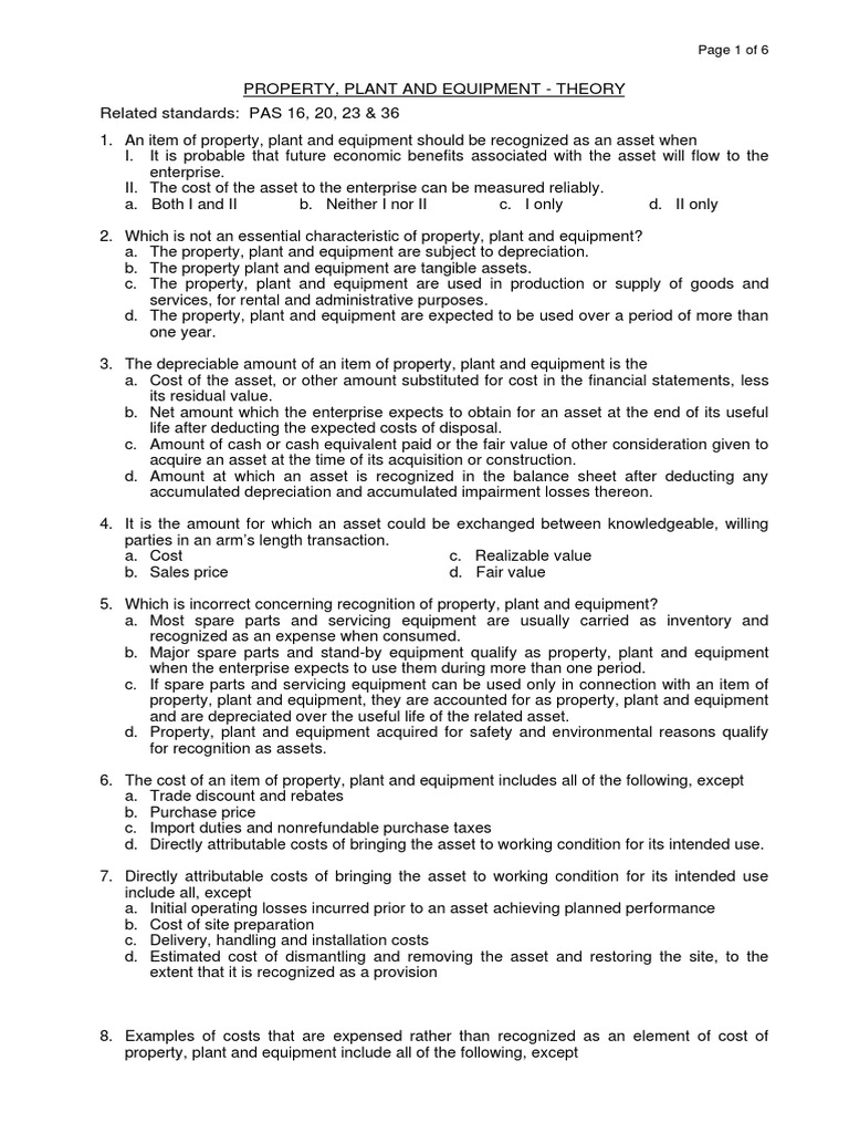PPE Accounting Principles | PDF | Depreciation | Fixed Asset