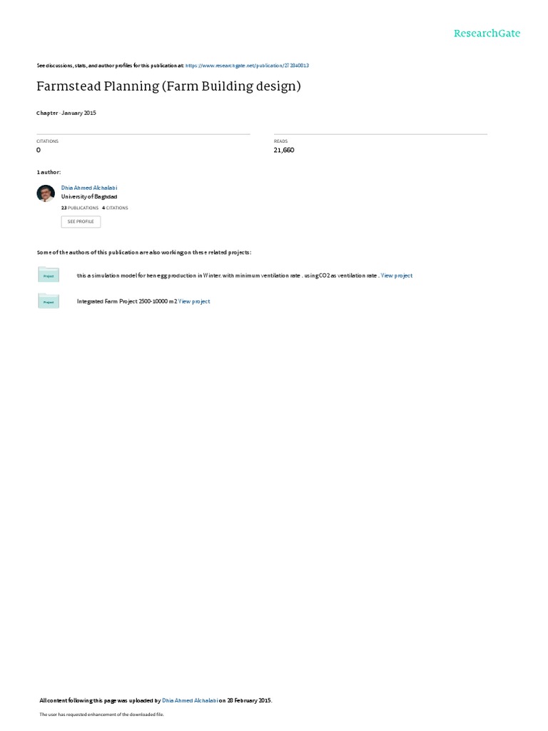 Farmstead Planning (Farm Building Design) : January 2015 | Download ...