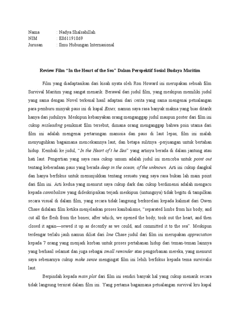 WSBM - in The Heart of The Sea | PDF