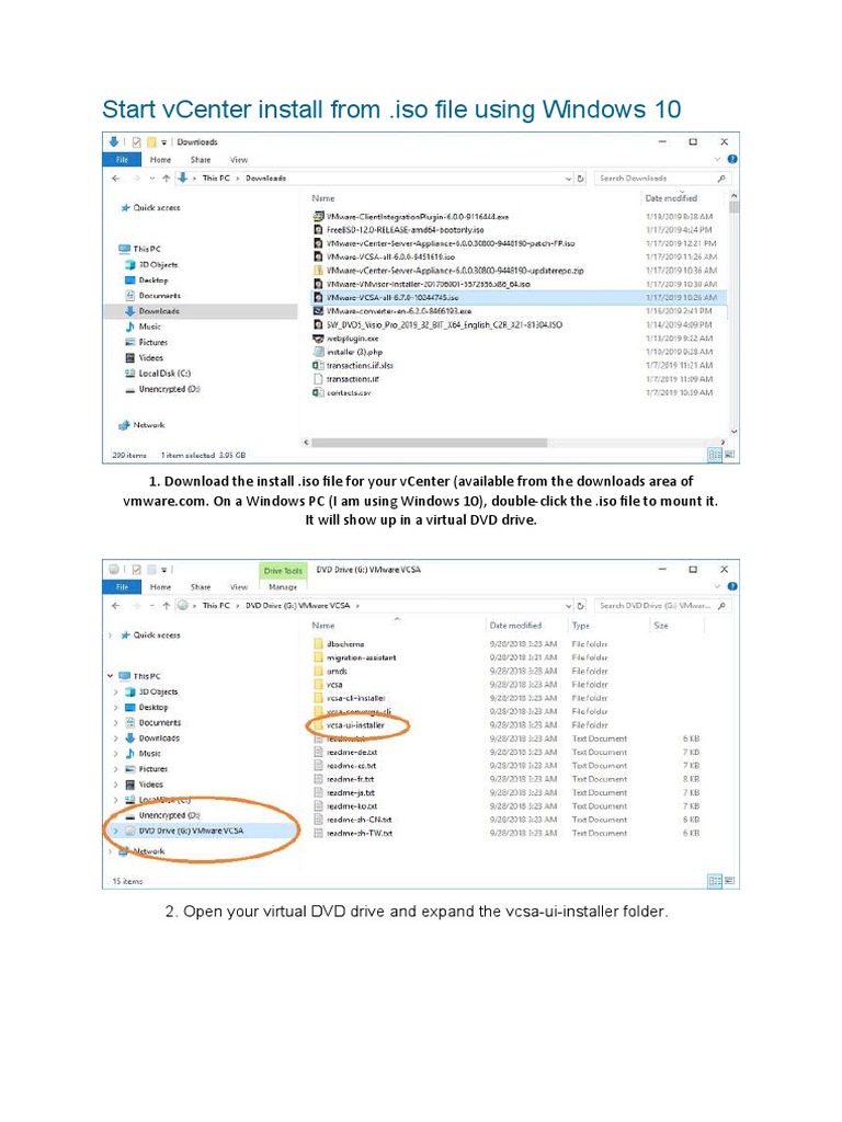 Start Vcenter Install From .Iso File Using Windows 10 | PDF | Domain ...