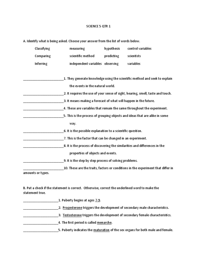 Science 5 QTR 1 | Download Free PDF | Fertilisation | Reproductive System