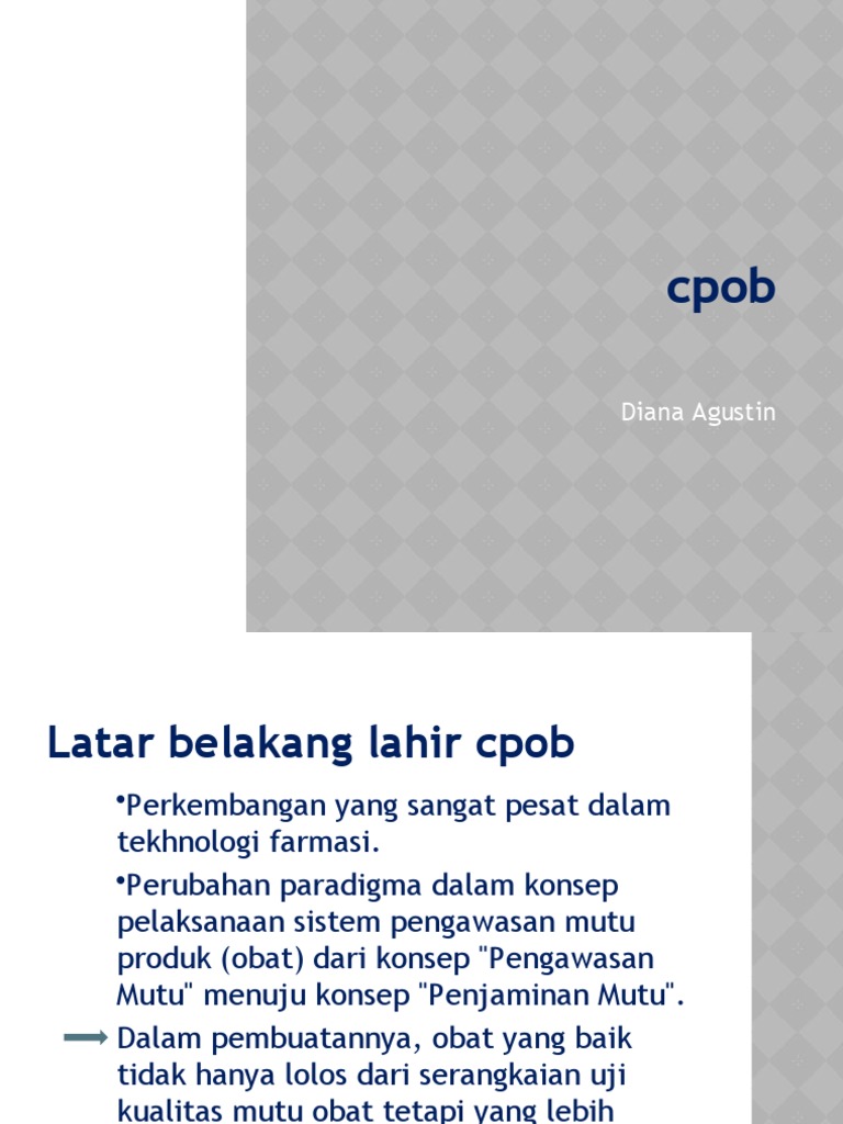 Cpob | PDF | Bisnis | Kesehatan Holistik