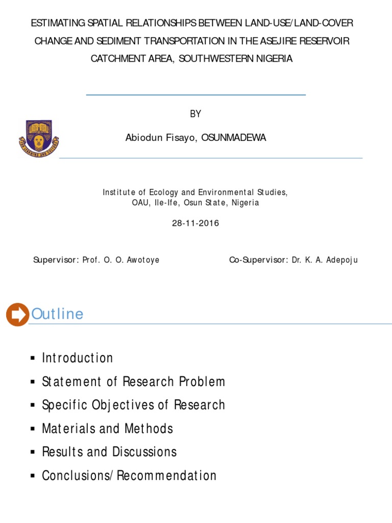 Seminar Presentation: Estimating Spatial Relationships Between Land Use ...