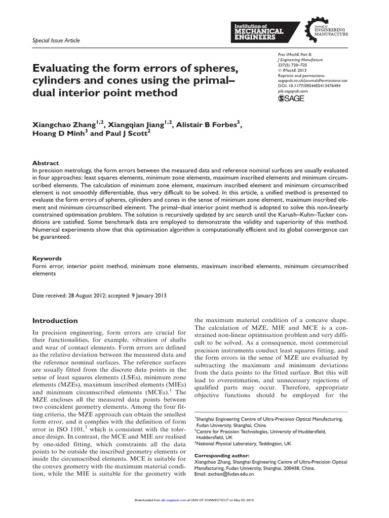Form Errors Primal-Dual Interior Point Method | PDF | Mathematical Optimization | Linear Programming