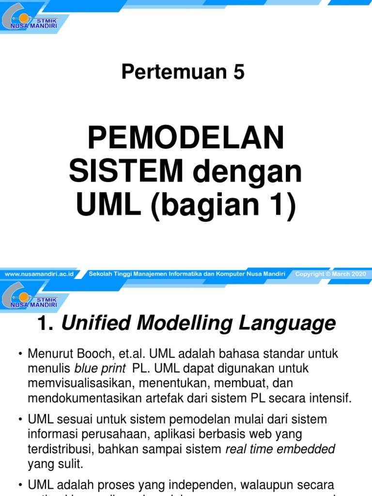 Pemodelan Sistem dengan UML dan Use Case | PDF