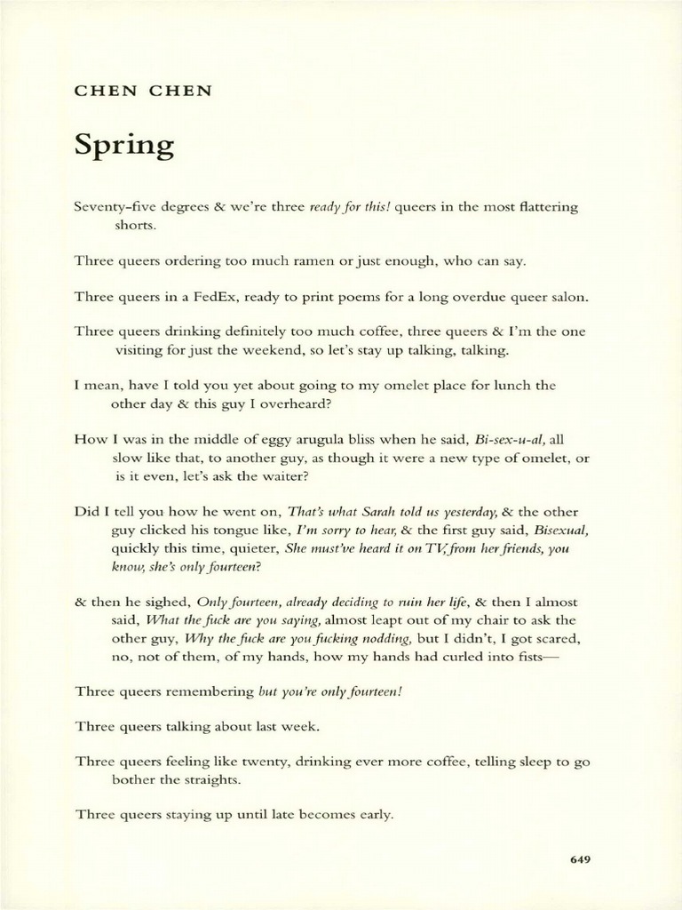 Spring: Chen Chen | PDF