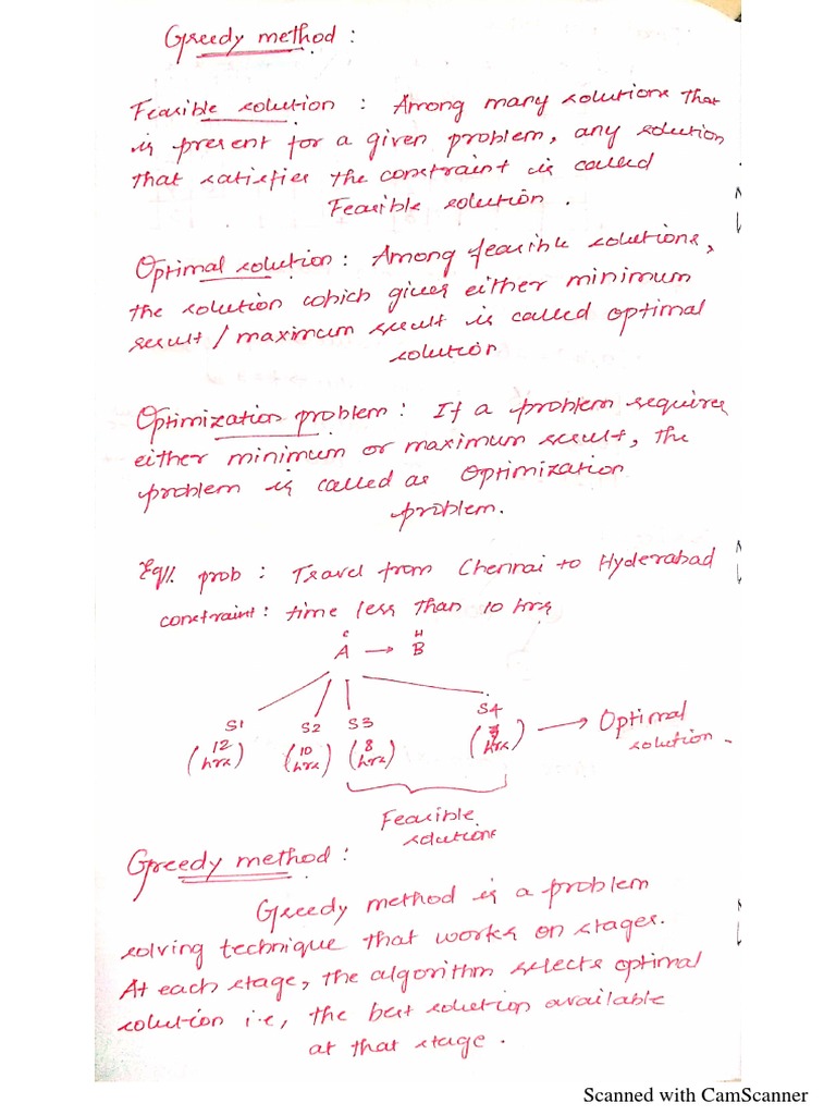 DAA Unit4 Greedy PDF | PDF