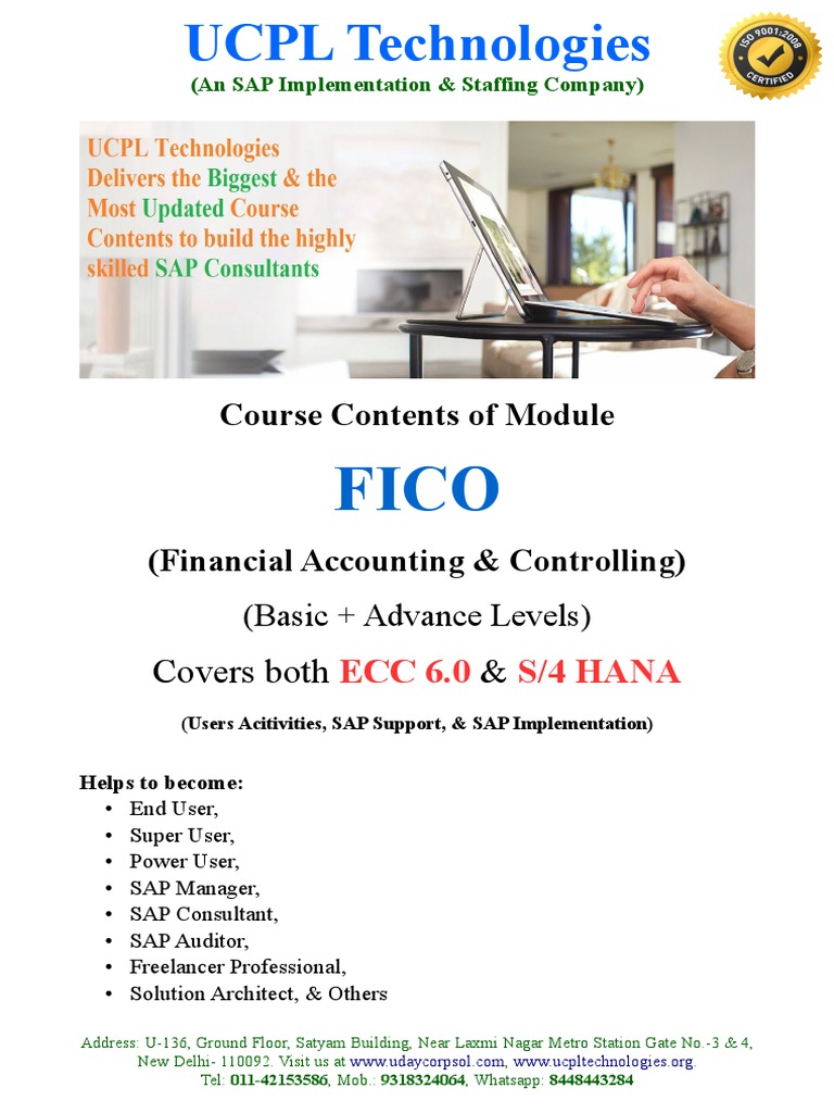 0001 UCPL - SAP - FICO - S4 - HANA - Syllabus | PDF | Depreciation ...