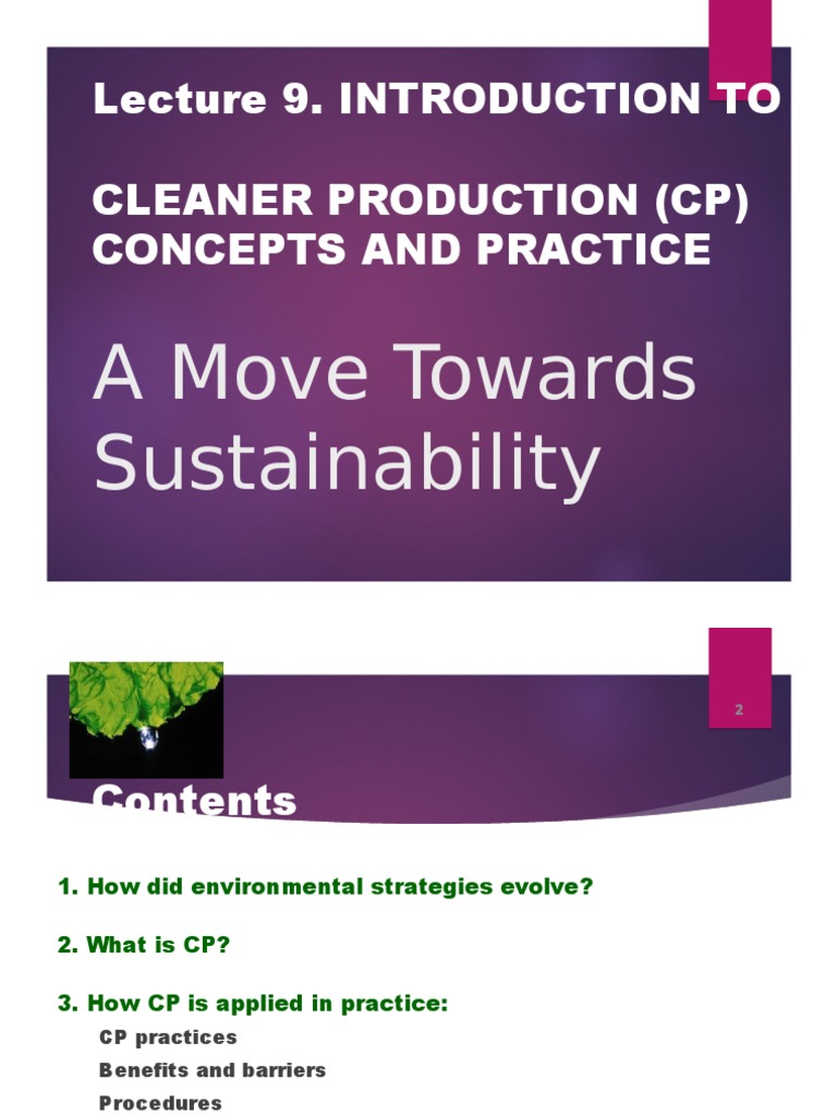 An Introduction to Cleaner Production Concepts and Practices: Moving ...