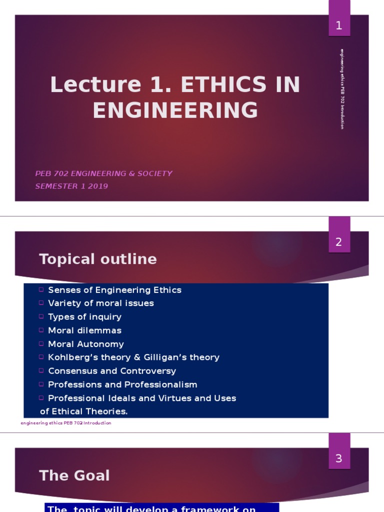 Lecture 1 Ethics in Engineering | PDF | Morality | Epistemology