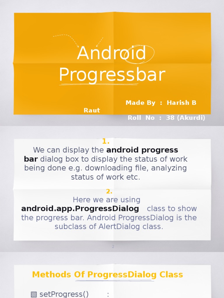 Android Progress Bar Tutorial | PDF