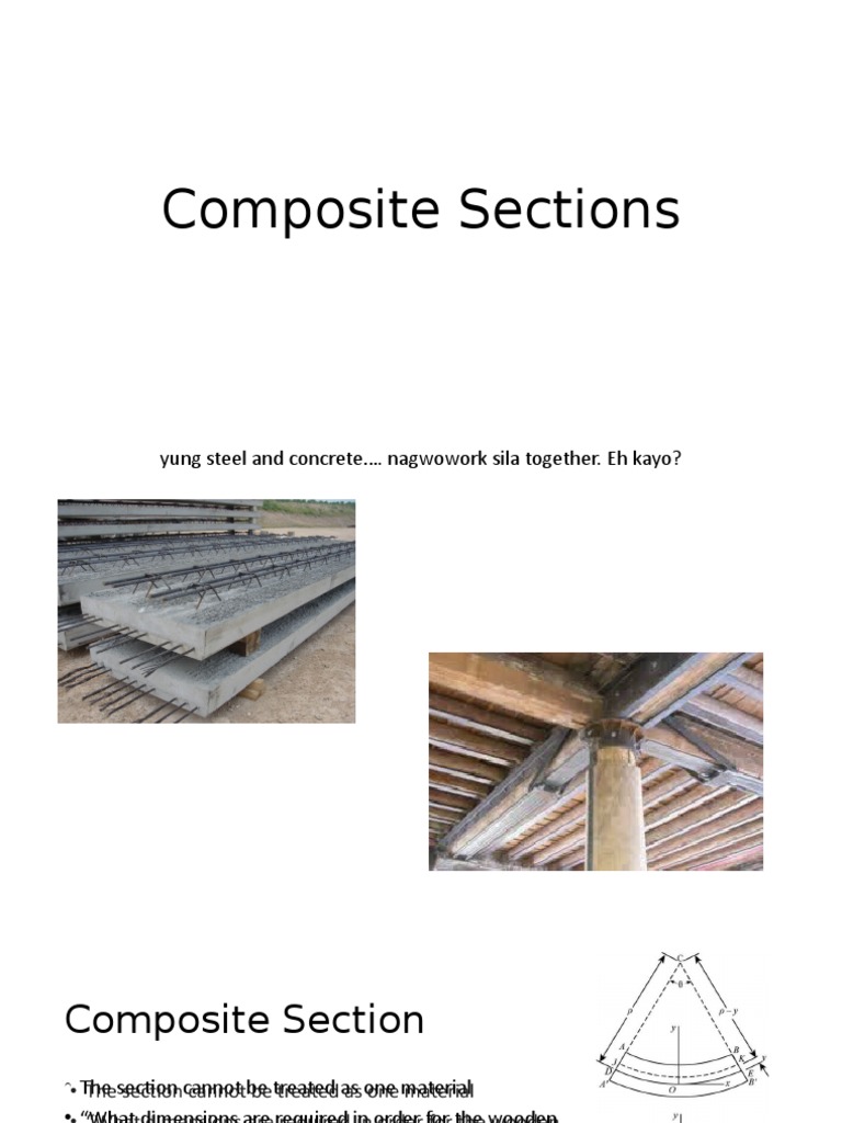 Composite Sections: Yung Steel and Concrete . Nagwowork Sila Together ...