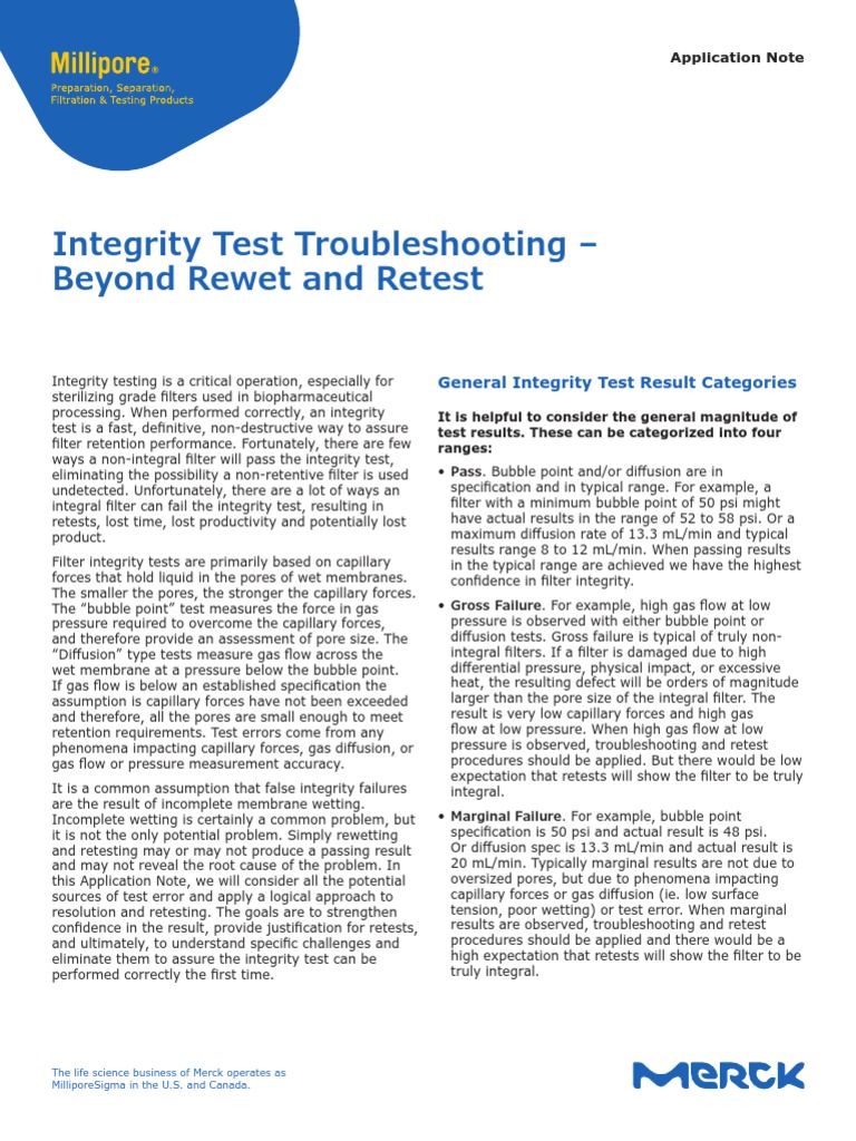 TB84820000 - Integrity Test Trouble Shooting | PDF | Troubleshooting ...