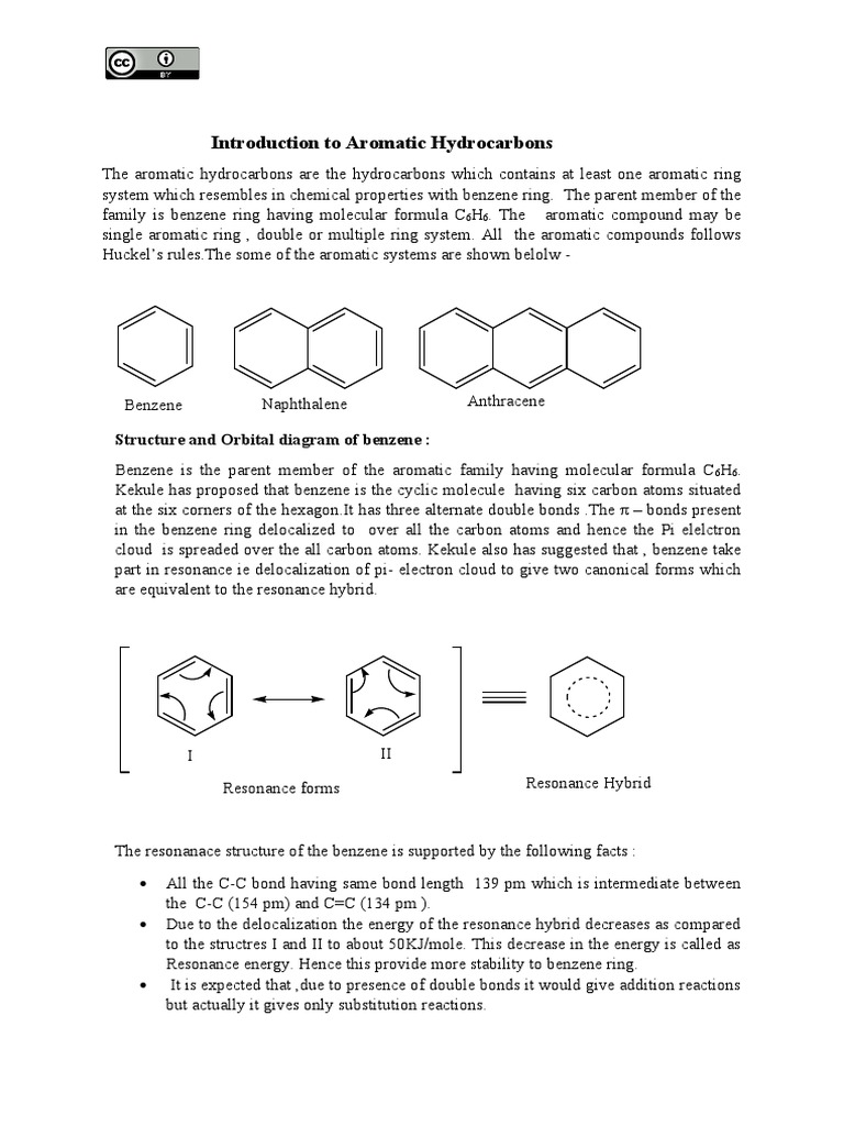 Introduction To Aromatic Hydrocarbons-01 | PDF