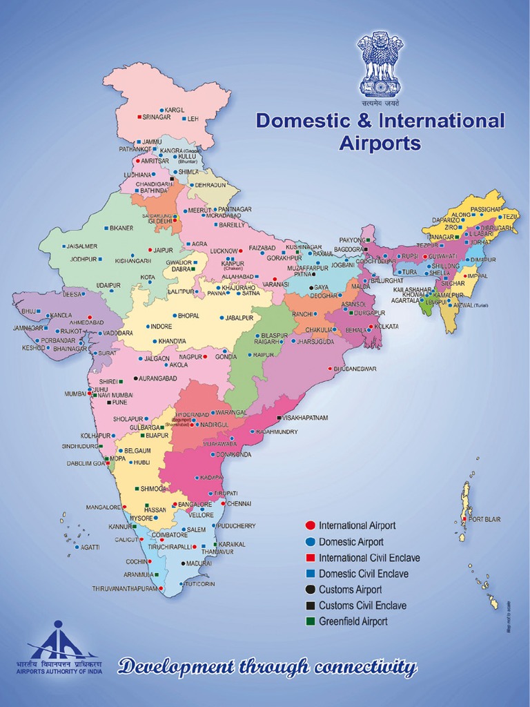 1-AAI - Airports (India) Map - India 2017 PDF | PDF