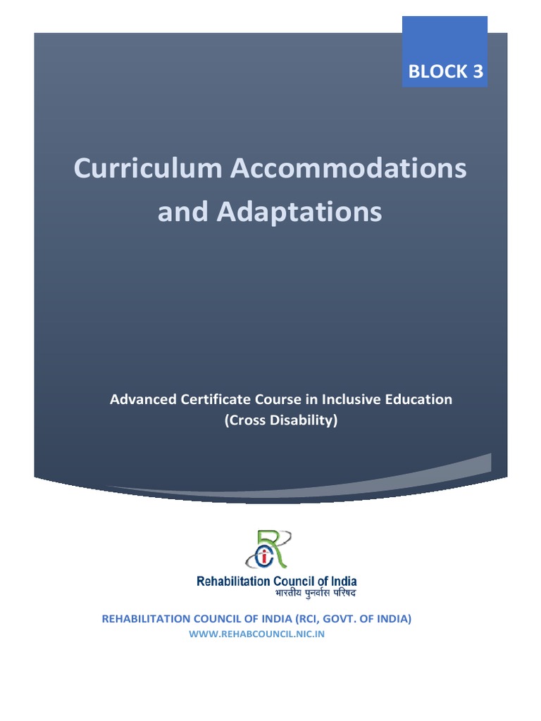 Curriculum Adaptations for Inclusive Education | PDF | Inclusion ...